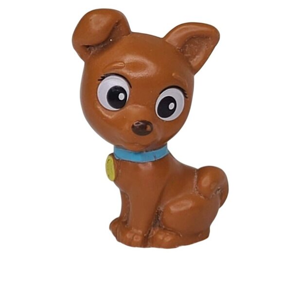 Barbie | Toys | Barbie Doll Pets Brown Puppy Dog Sitting Blue Collar ...
